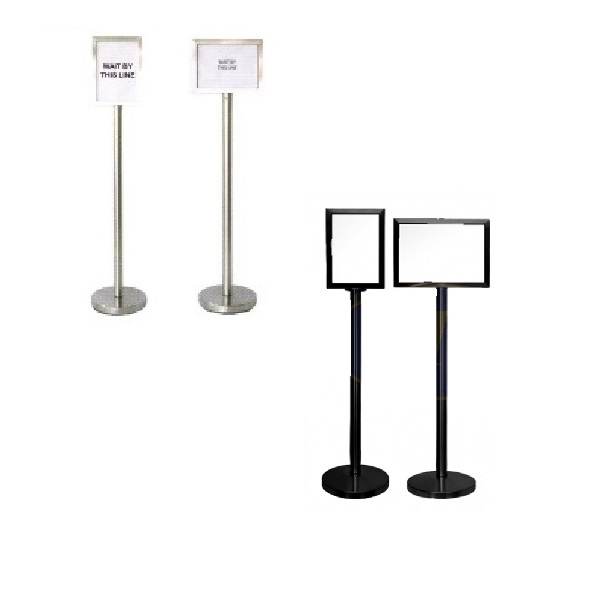 Stainless Steel Q-Up Stands | Stainless Steel Signboard Stands | Black ...